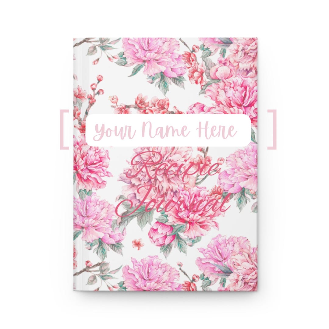 Custom Personalized Recipe Journal Hardcover Matte - Cooking Notebook ...