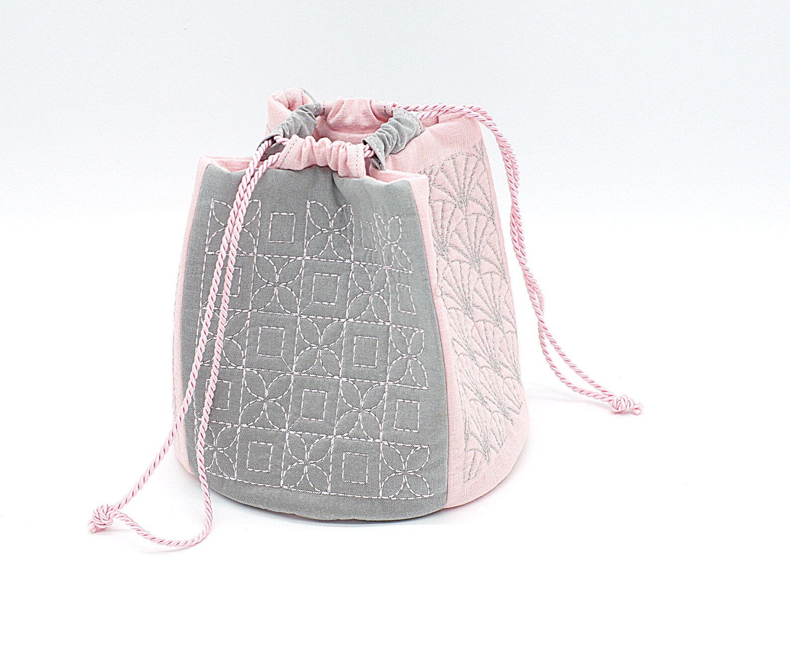 Japanese Drawstring Pouch Komebukuro Sashiko Quilt - Etsy
