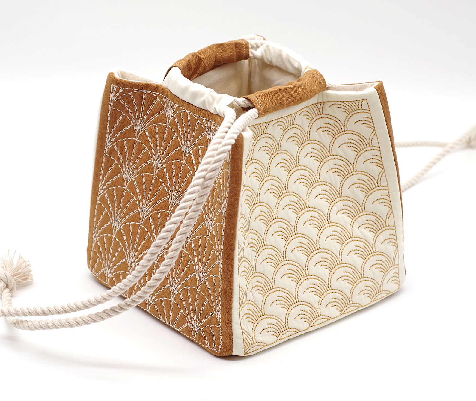 Japanese Drawstring Pouch With Sakura Embroidery Komebukuro - Etsy