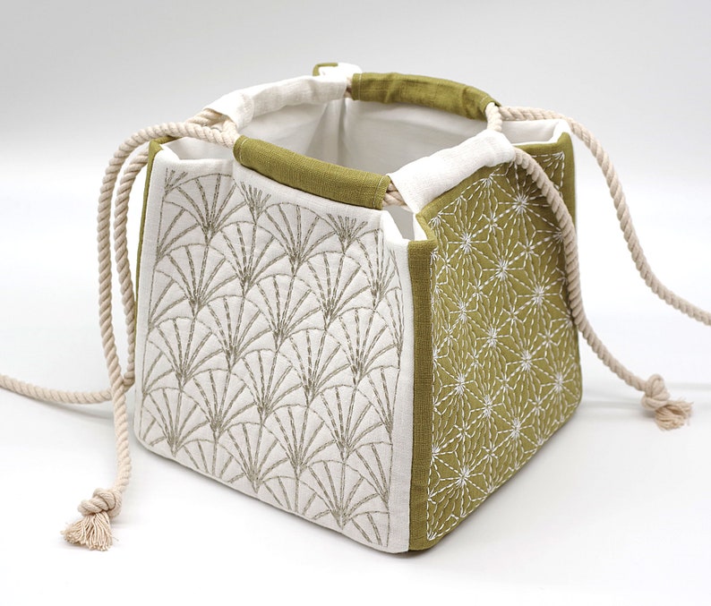 Japanese Drawstring Pouch Komebukuro Sashiko Quilt | Etsy