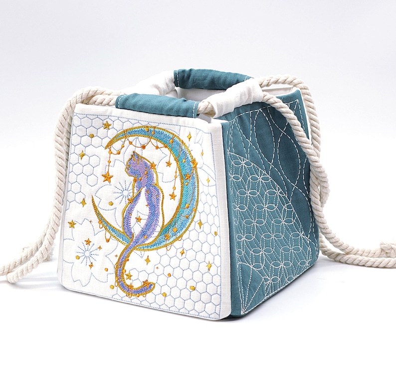 Japanese Drawstring Pouch Linen Komebukuro Petrol Blue - Etsy