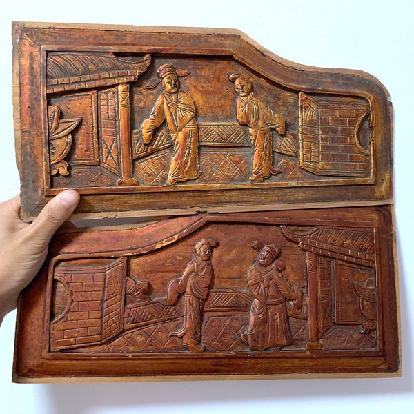 Chinese Characters Wood Carving - Etsy