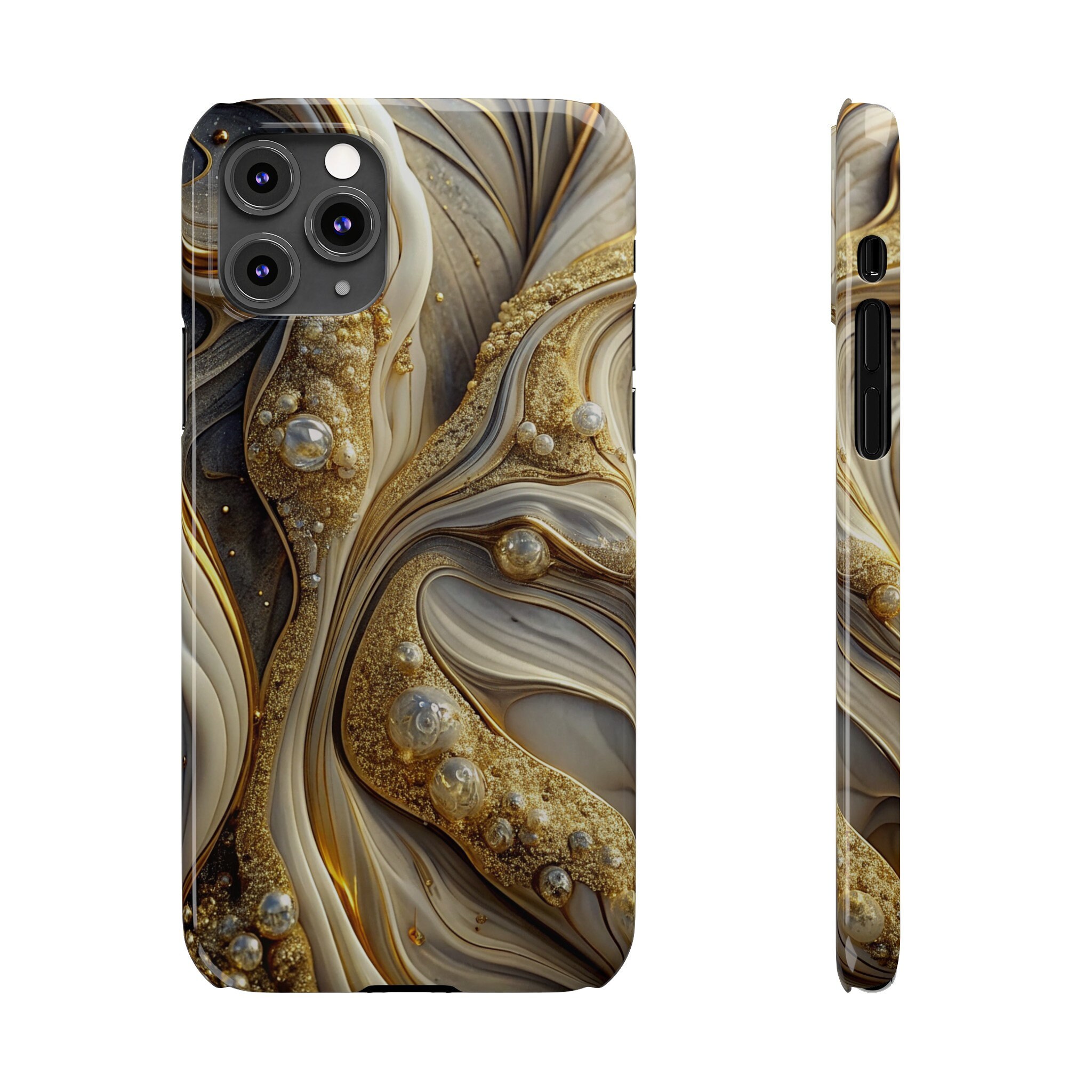 Slim Phone Cases Gold Marble Iphone15,14,13 - Etsy