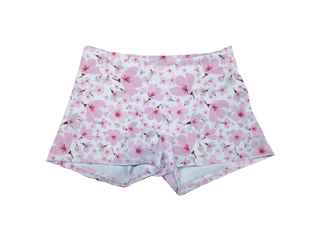 Sakura Bloom Performance Booty Shorts (workout Shorts/crossfit/fitness ...