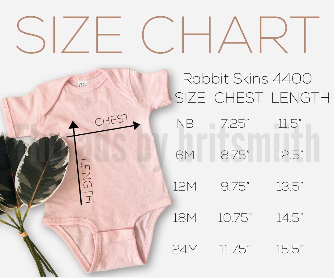 Rabbit Skins Size Chart, Rabbit Skins 4400 Size Chart, Rabbit Skins ...