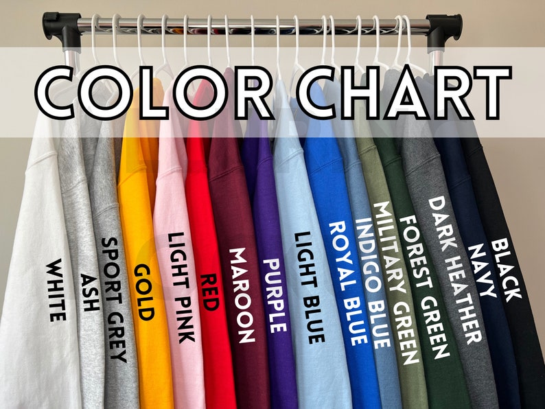 Gildan 18000 Color Chart, Gildan Color Guide, Gildan Color Chart, Color ...