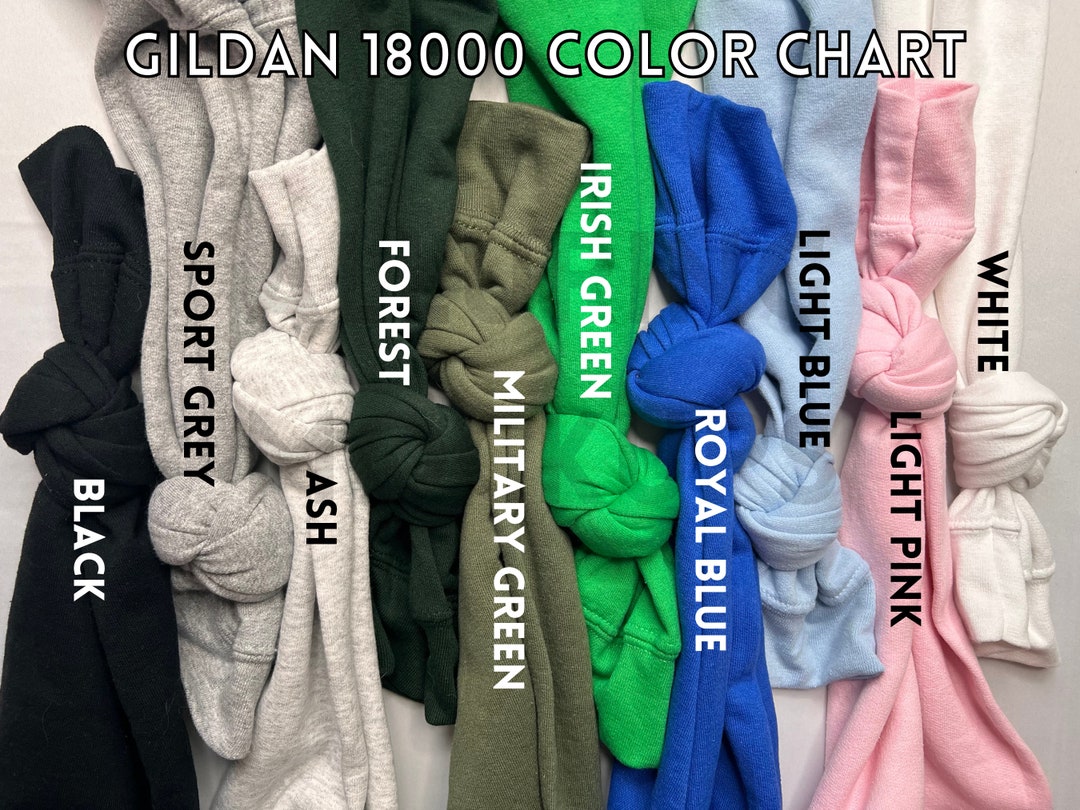 Gildan Color Chart 18000, Gildan Color Guide, Gildan Color Chart, Color ...