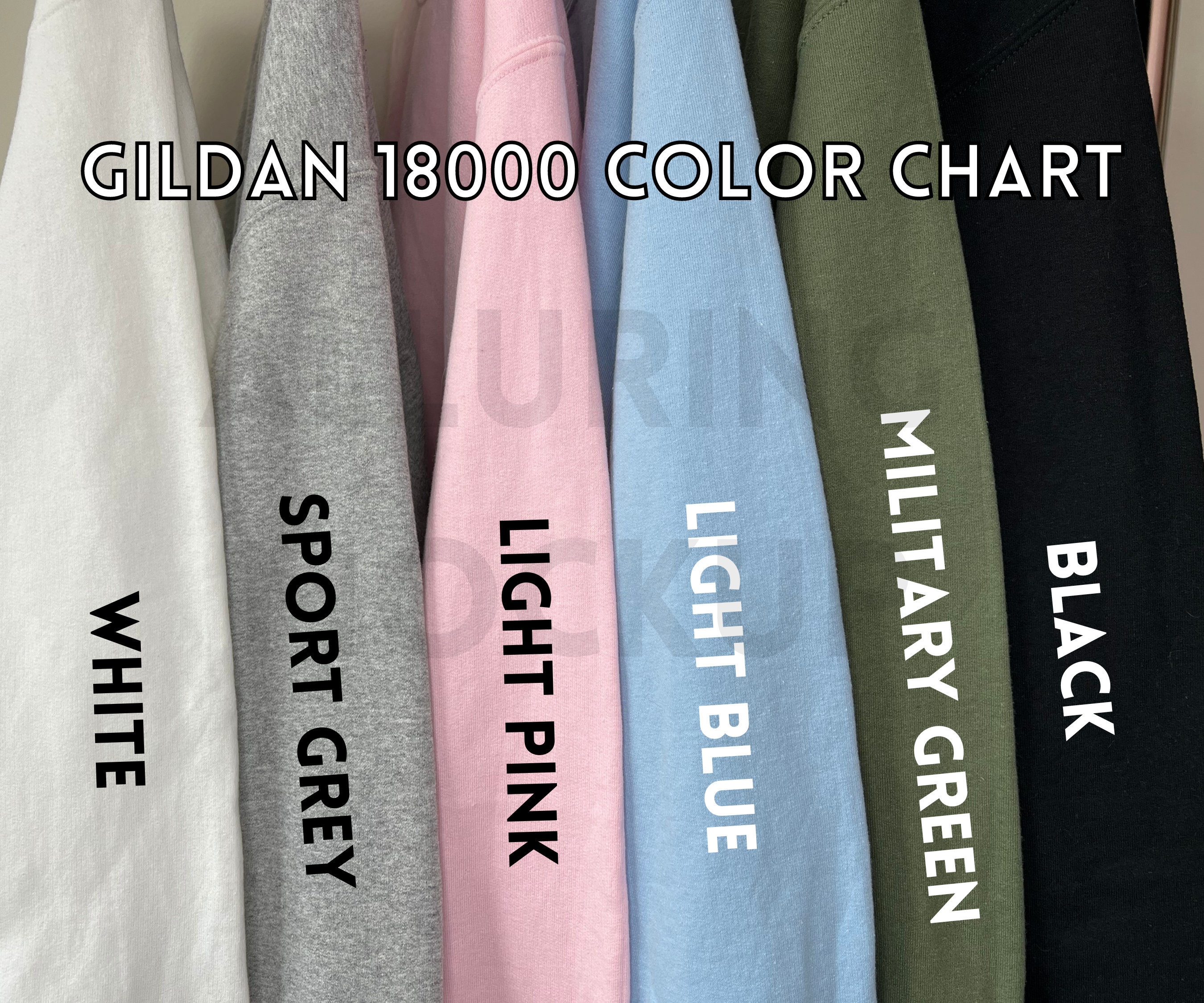 Gildan 18000 Color Chart, Gildan Color Guide, Gildan Color Chart, Color ...
