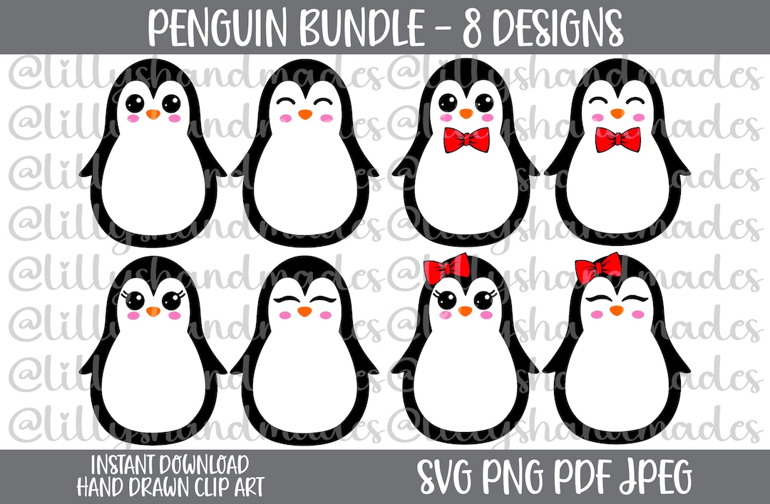 Penguin Svg Bundle, Penguin Png, Penguin Clipart, Penguin Vector ...