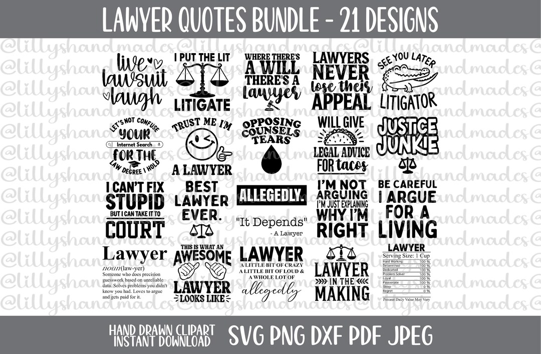 Lawyer Svg Bundle, Lawyer Png, Law Student Svg, Future Lawyer Svg, Law ...
