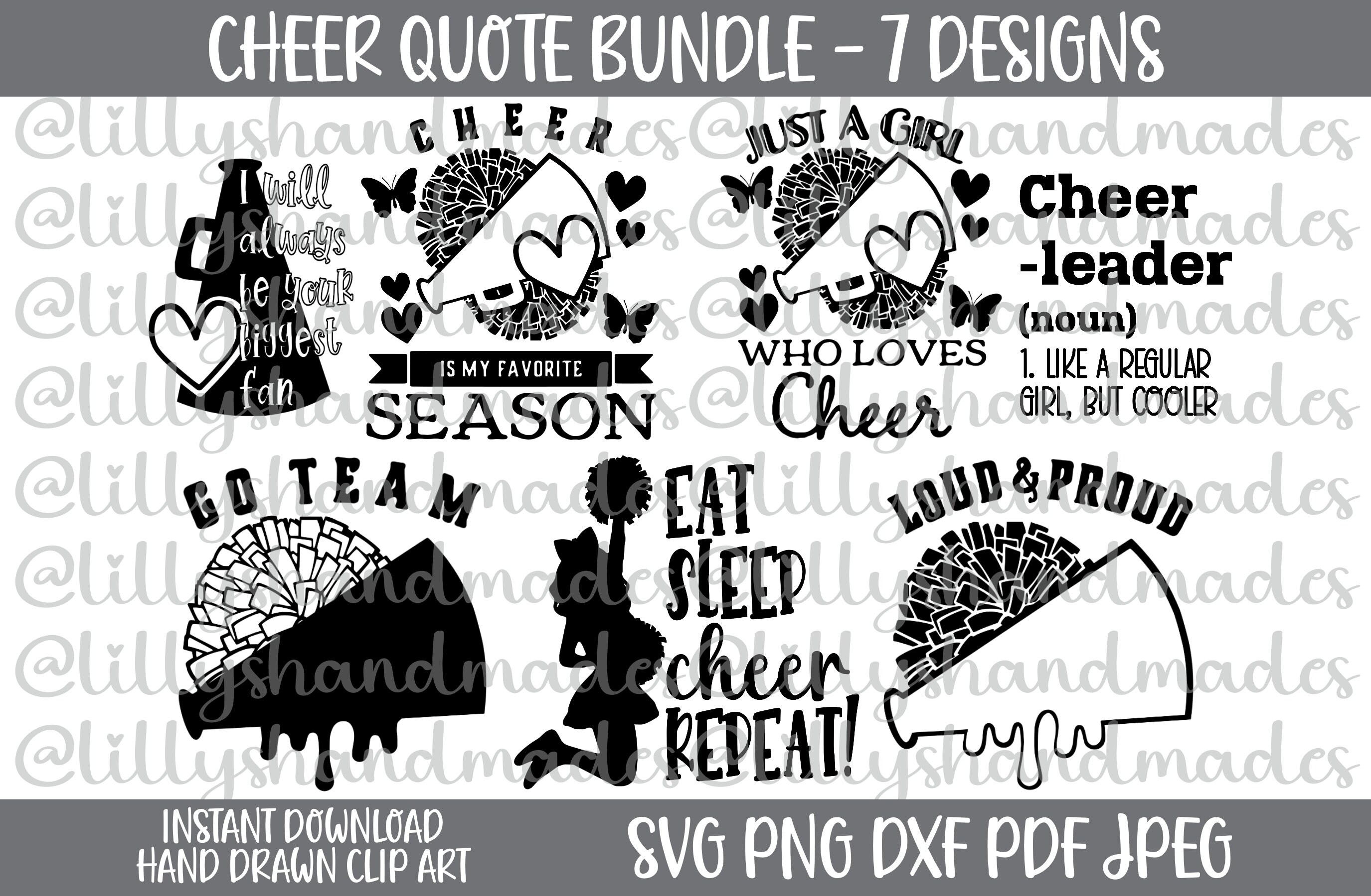Cheerleading SVG Bundle Cheer Svg Bundle Megaphone Svg - Etsy