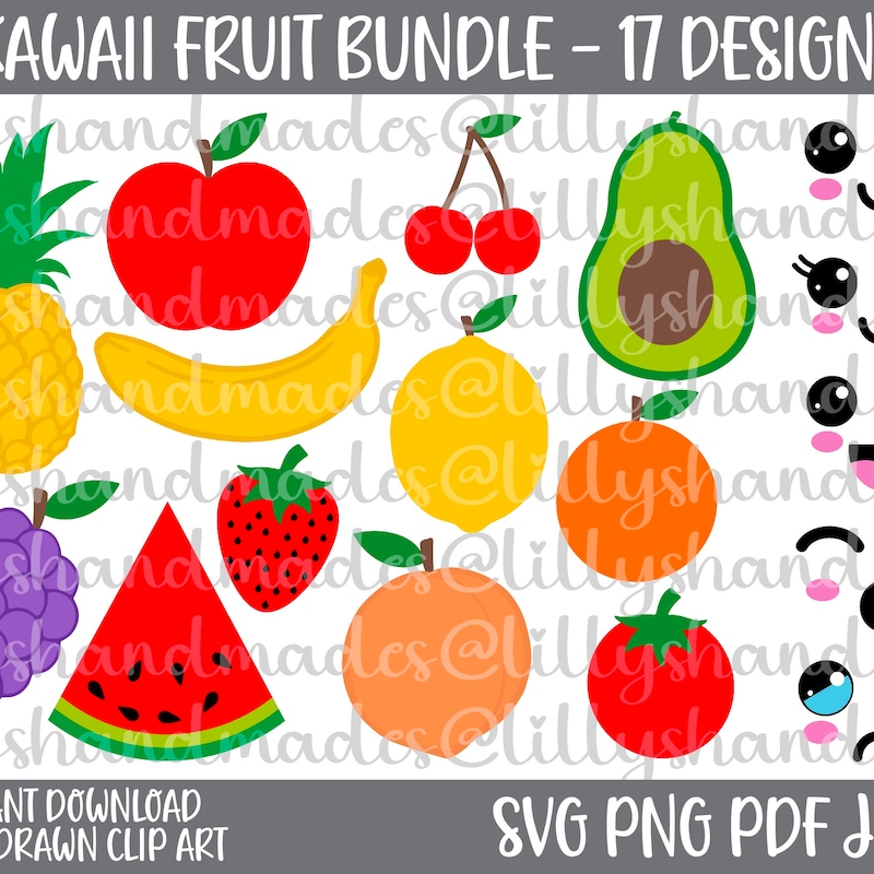 Fruit Clipart - Etsy