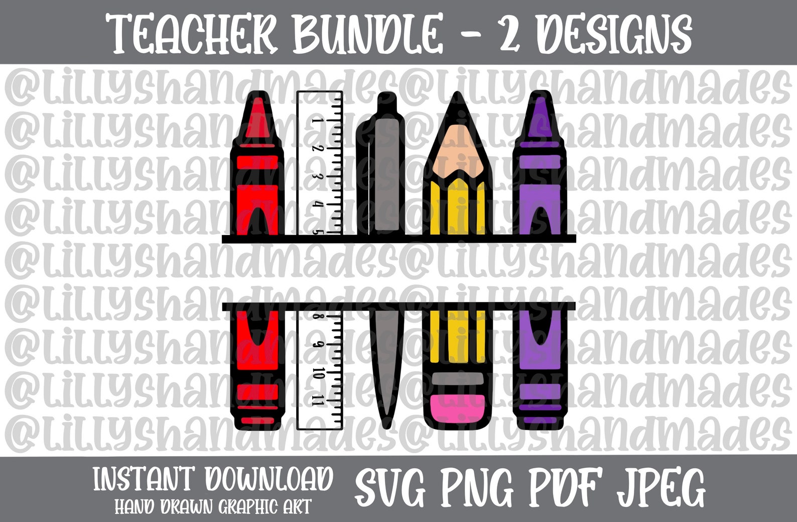 Teacher Monogram Svg Teacher Svg Files for Cricut Teacher - Etsy