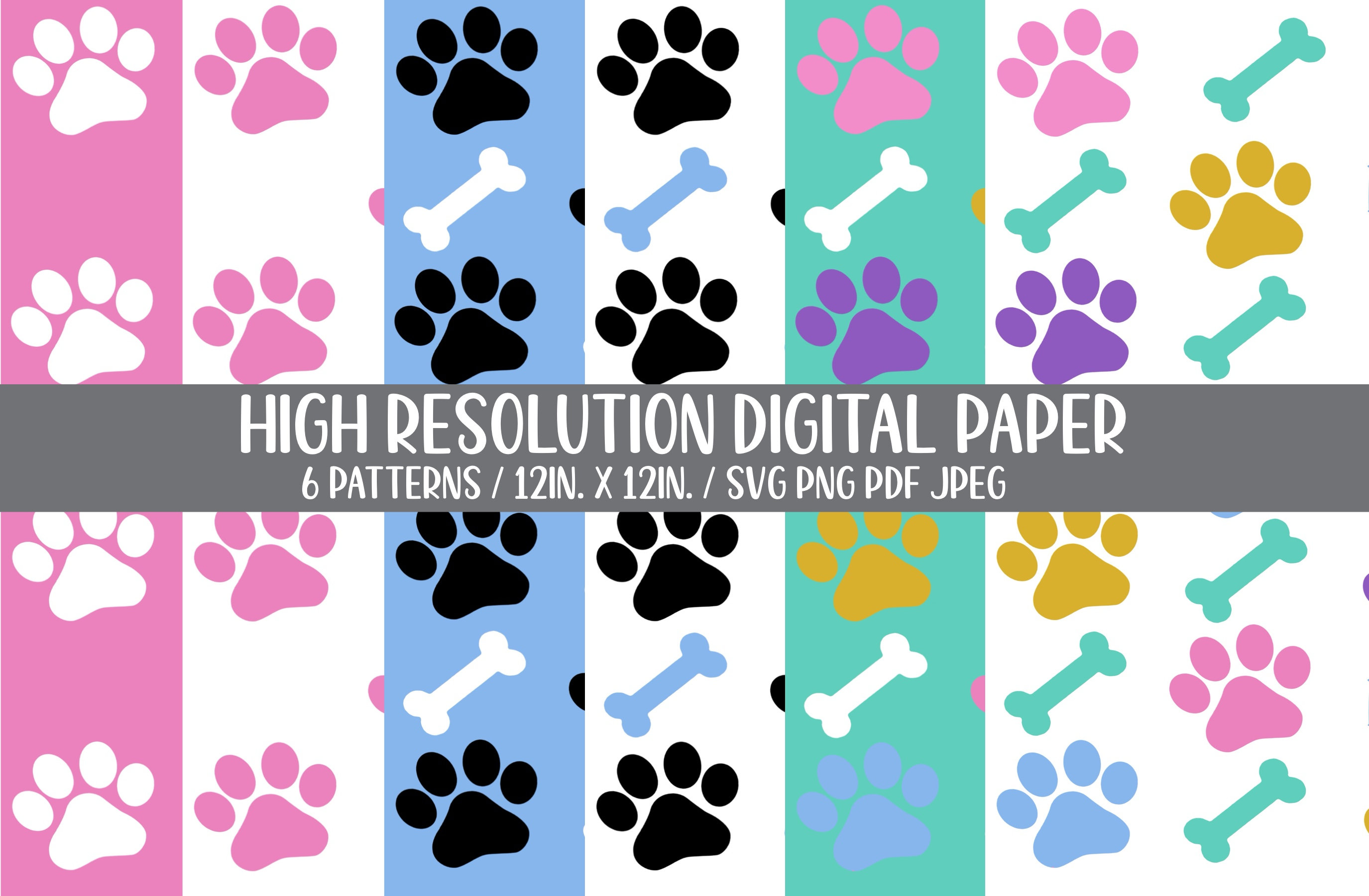 Paw Print Svg Pattern, Paw Print Pattern, Paw Print Overlay, Paw Print ...