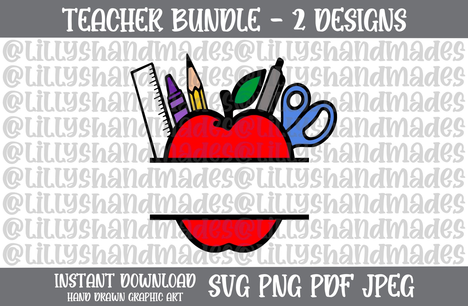Teacher Monogram Svg Teacher Svg Files for Cricut Teacher - Etsy