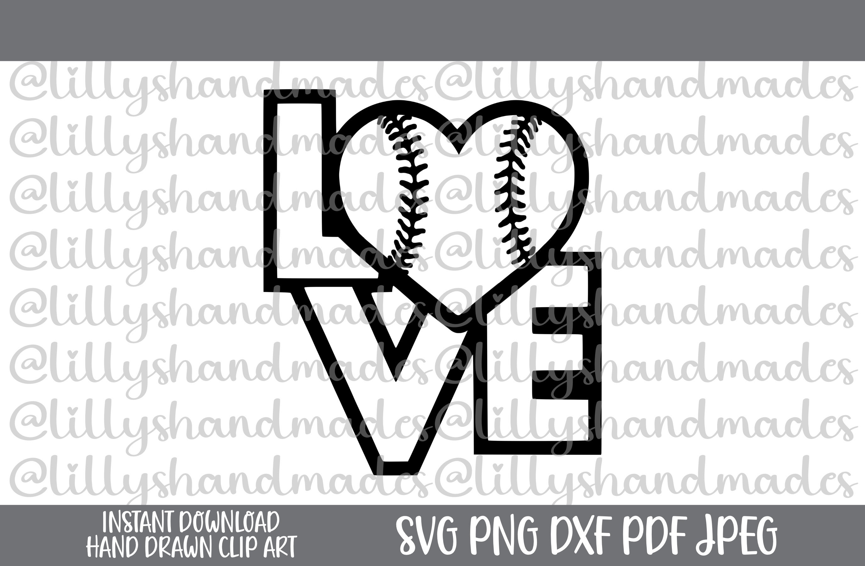 Love Baseball Svg Baseball Love Svg Baseball Heart Svg - Etsy