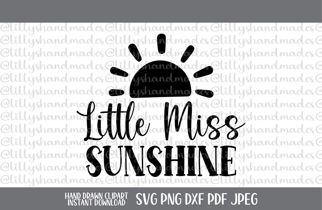 Little Miss Sunshine Svg, Baby Girl Onesie Svg, Cute Baby Girl Svg ...