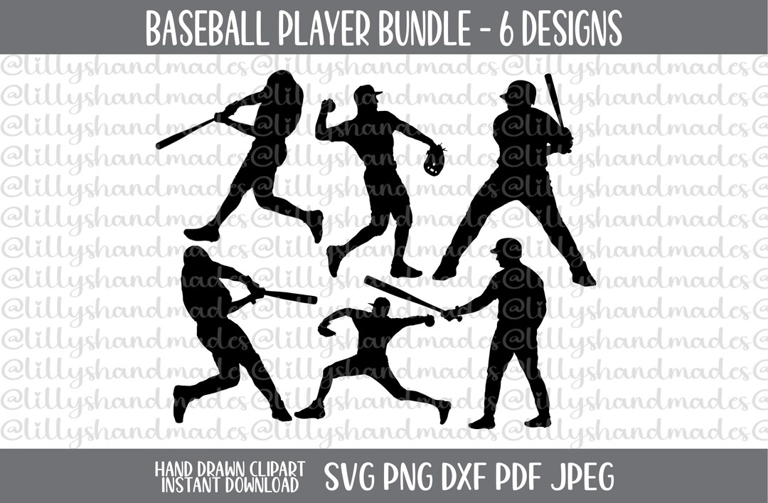 Baseball Player Svg, Baseball Player Png, Baseball Player Dxf, Baseball ...