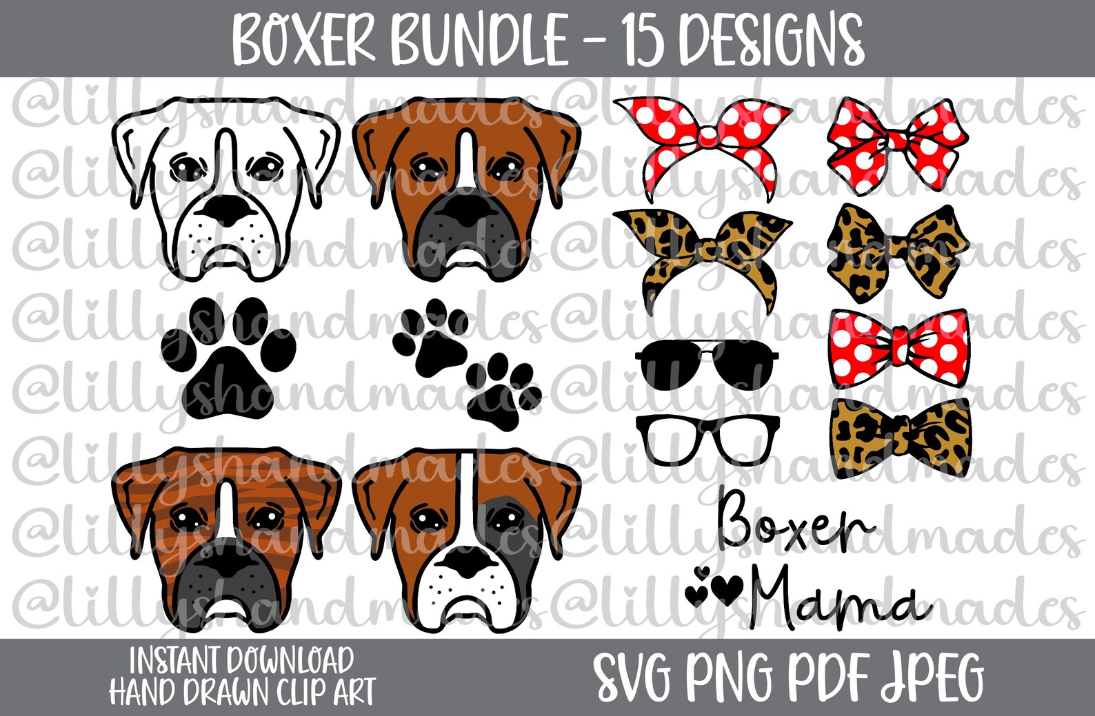 Boxer Svg Bundle Boxer Dog Svg Boxer Png Boxer Dog Png - Etsy