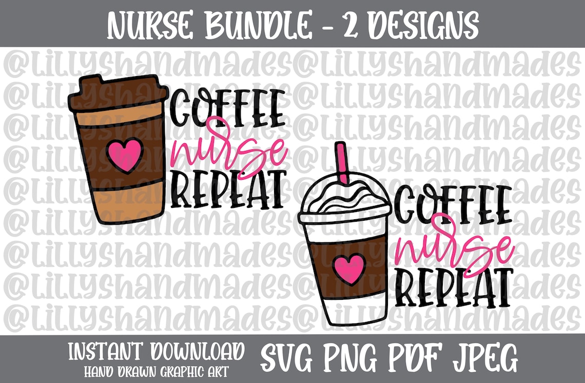 Nurse Coffee Svg Nurse Svg Files for Cricut CNA Svg Nurse | Etsy