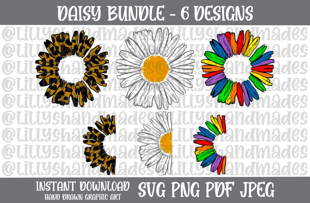 Daisy Svg File, Flower Svg, Floral Svg, Flower Outline Svg, Layered ...