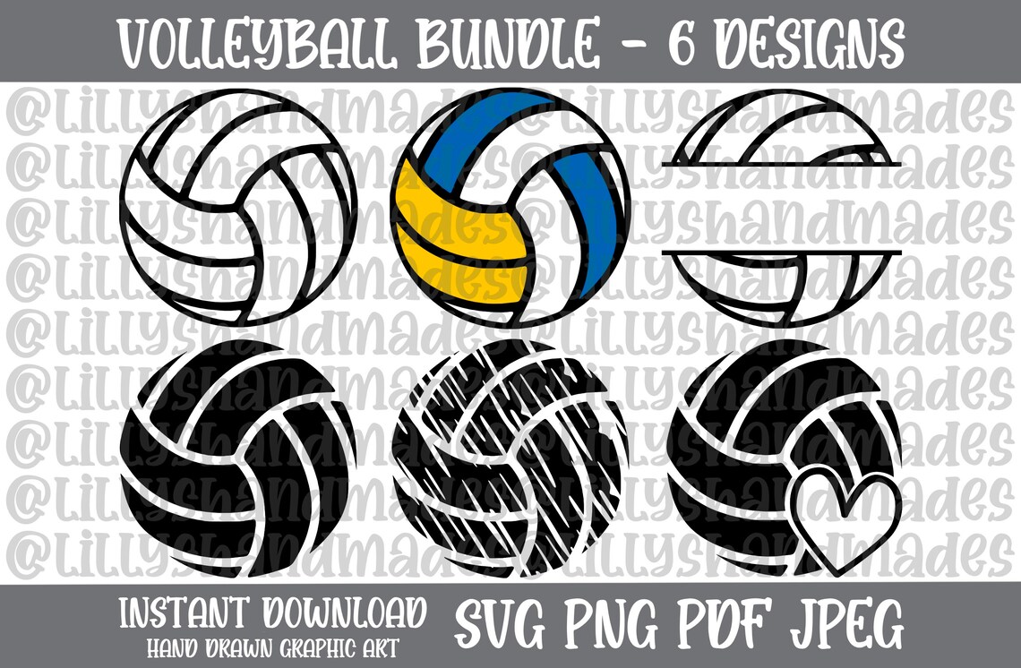 Volleyball Svg Bundle Volleyball Heart Svg Love Volleyball - Etsy