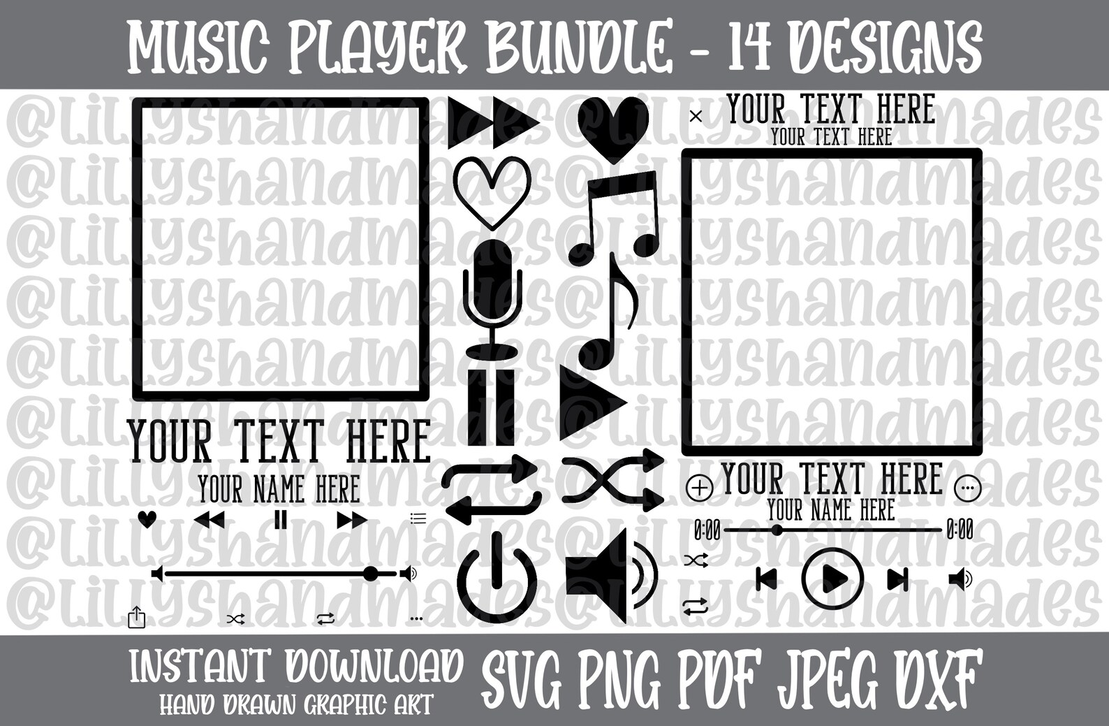Music Player Svg Music Player Png Music Svg Audio Control | Etsy