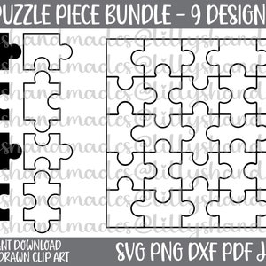 Puzzle Svg Bundle Puzzle Piece Svg Puzzle Piece Clipart - Etsy