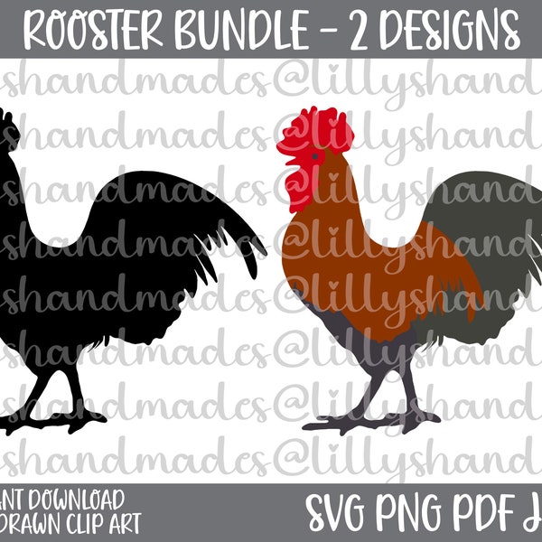Rooster Svg - Etsy