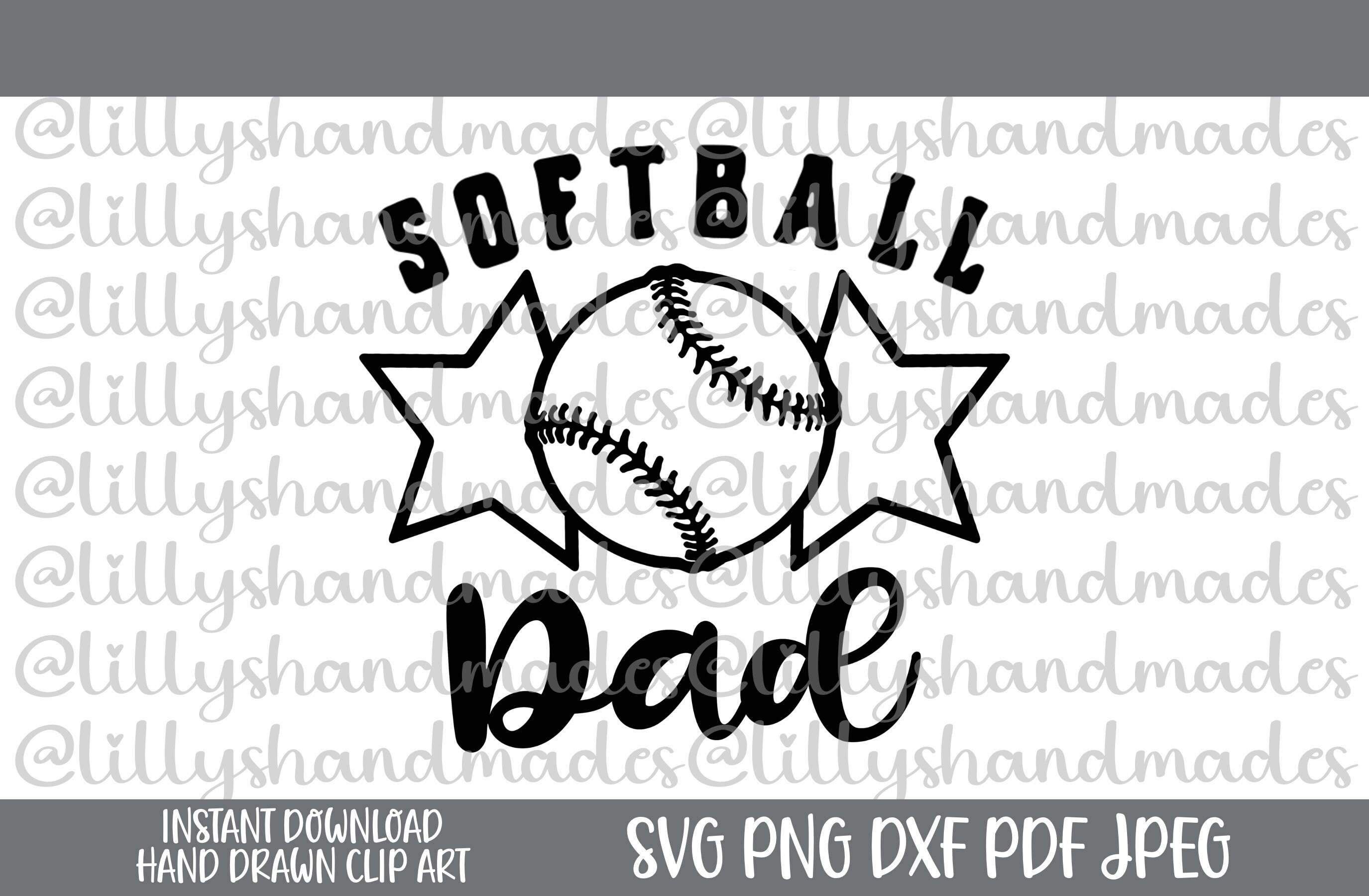Softball Dad Svg Softball Dad Png Softball Svg Softball Png - Etsy