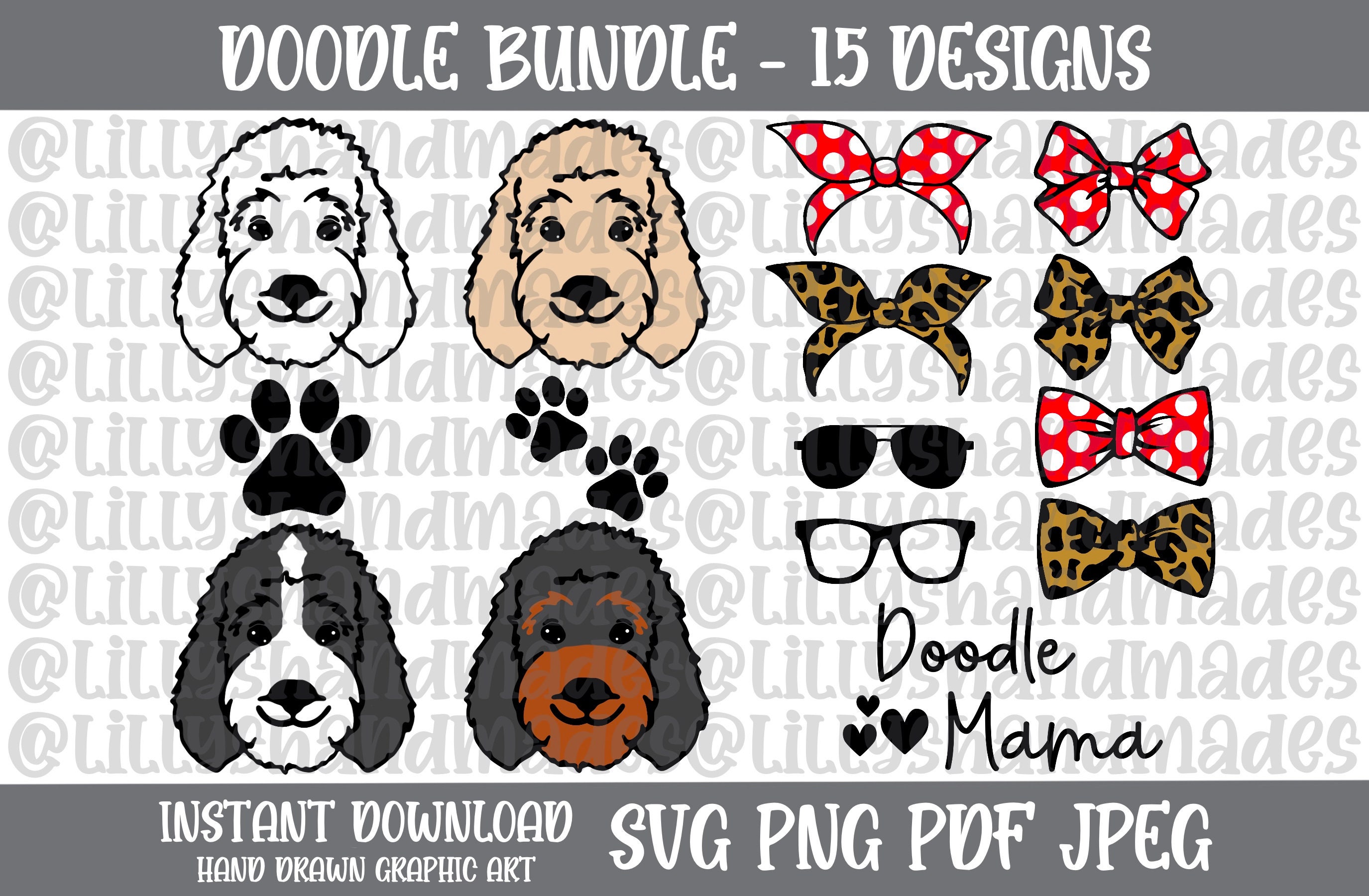 Doodle Svg Bundle Goldendoodle Svg Sheepadoodle Svg - Etsy Singapore