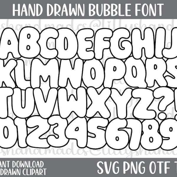 Bubble Letters - Etsy