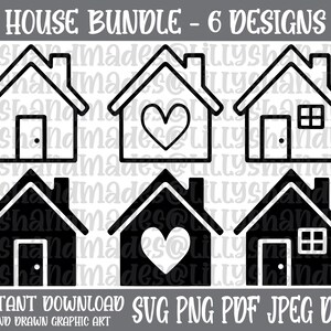 House Svg House Clipart House Png House Vector House Clip | Etsy