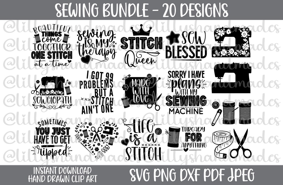 Sewing Svg Bundle, Sewing Machine Svg, Sewing Machine Png, Sewing Png ...