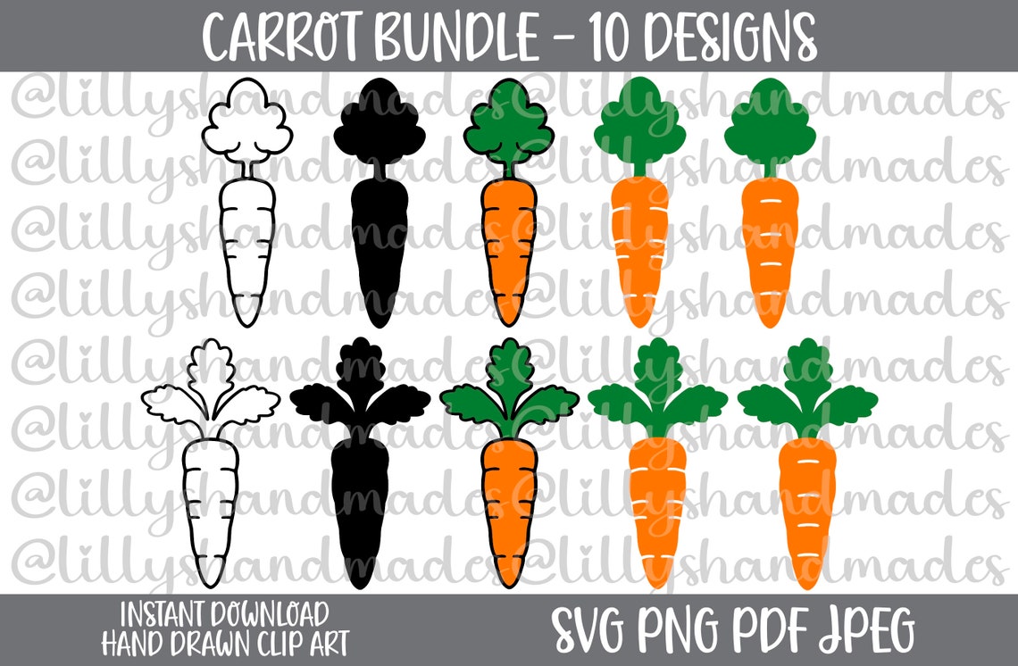 Carrot Svg Bundle Carrot Png Carrot Clipart Carrot Vector - Etsy