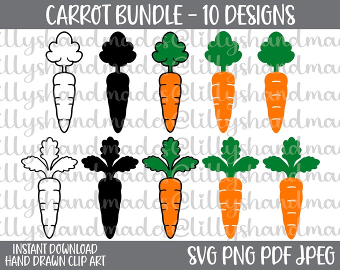 Carrot SVG File, Carrot DXF, Carrot Clipart, Carrot Printable, Carrot ...