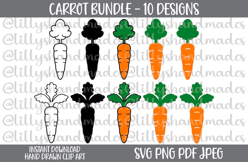 Carrot SVG Bundle, Easter Carrot Clipart (digital Download) - Etsy