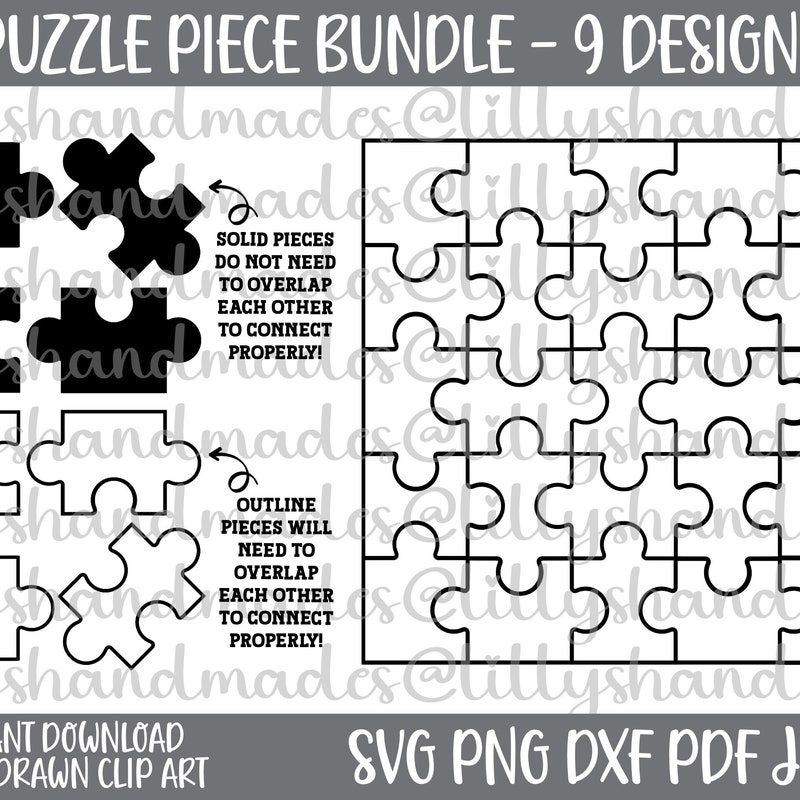Puzzle Piece Svg - Etsy
