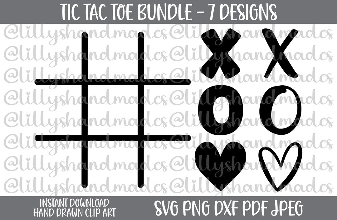 Tic Tac Toe Svg Bundle Tic Tac Toe Png, Tic Tac Toe Board Svg Tic Tac ...