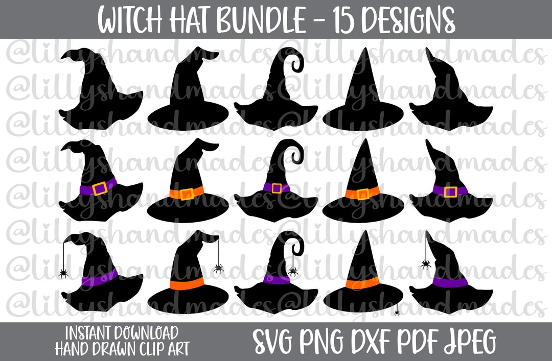 Witch Hat Svg, Witch Clipart, Witch Hat Png, Halloween Witch Svg Bundle ...