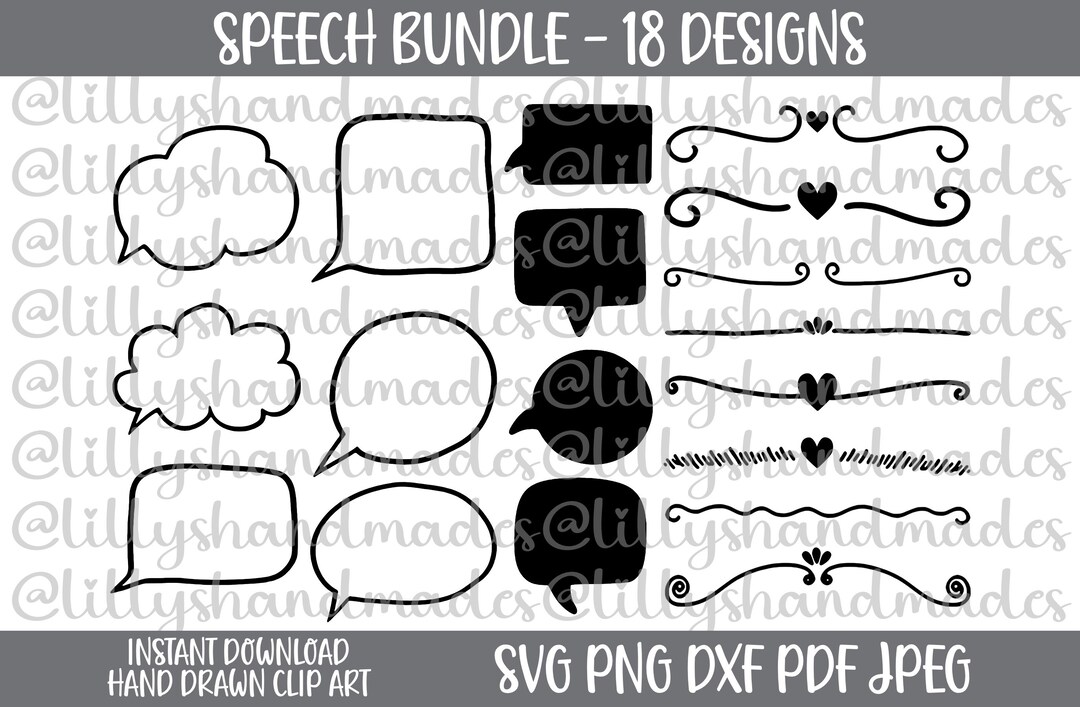 Speech Bubble Svg, Thought Bubble Svg, Speech Bubble Png, Decorative ...