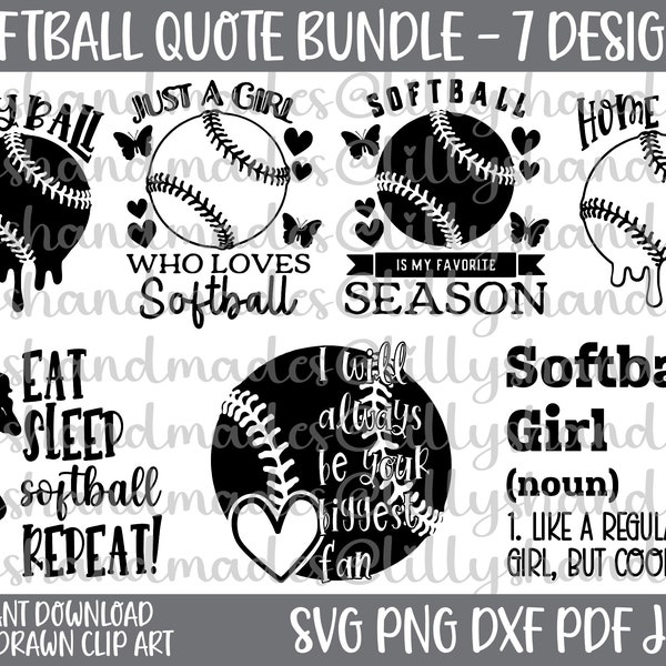 Softball Cut File - Etsy