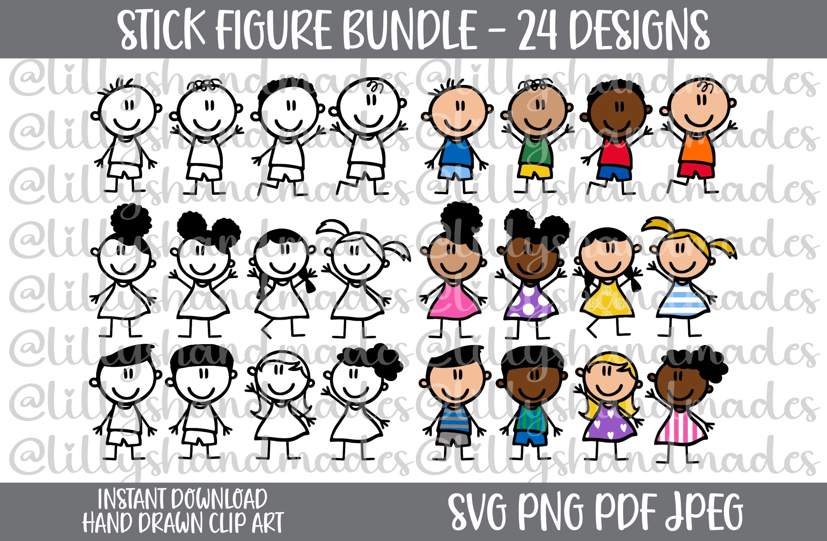 Stick Figure Svg Stick People Svg Stick Family Svg Stick - Etsy Israel