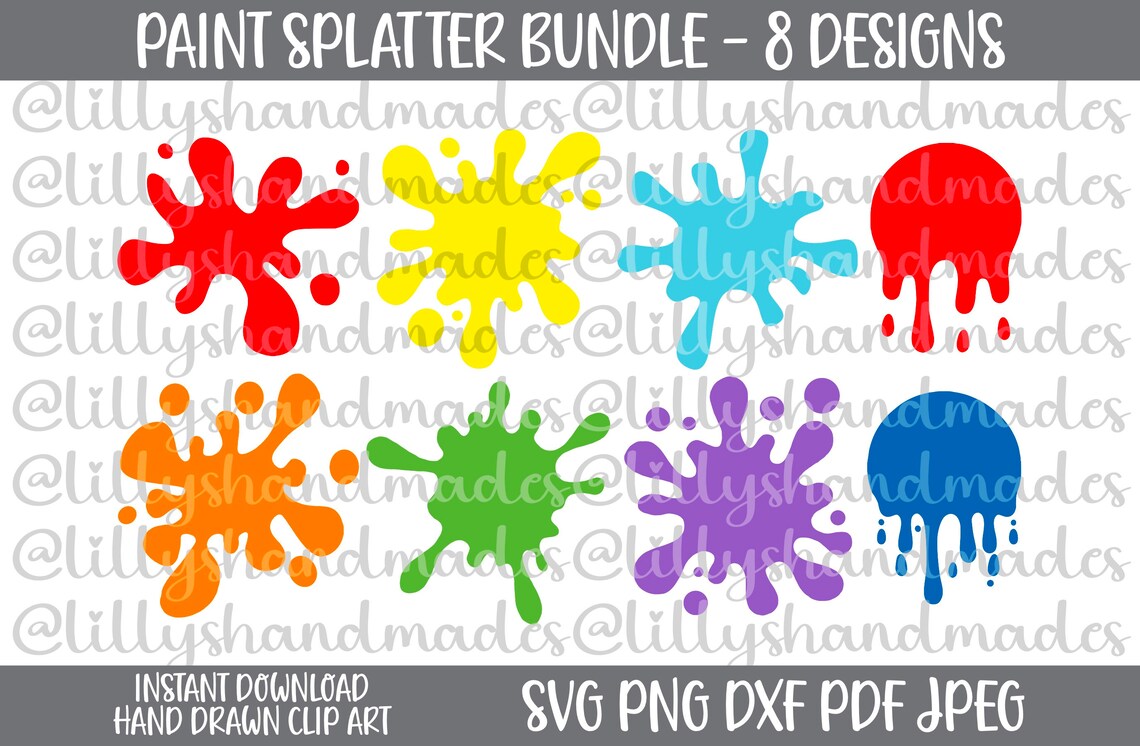 Paint Splatter Svg Splatter Clipart Paint Splash Svg Paint - Etsy