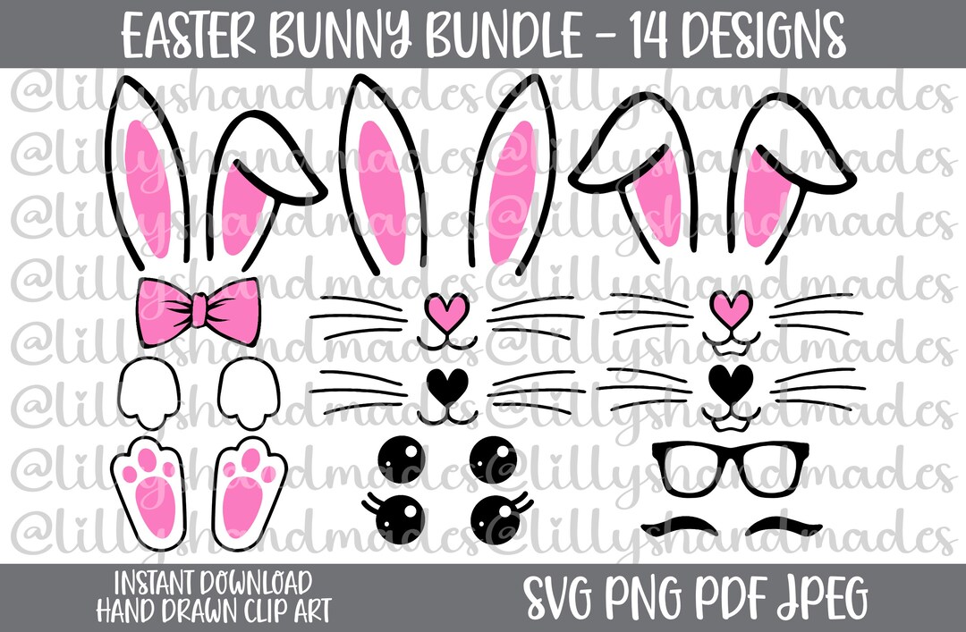 Easter Bunny Svg, Bunny Ears Svg, Bunny Face Svg, Easter Bunny Png ...