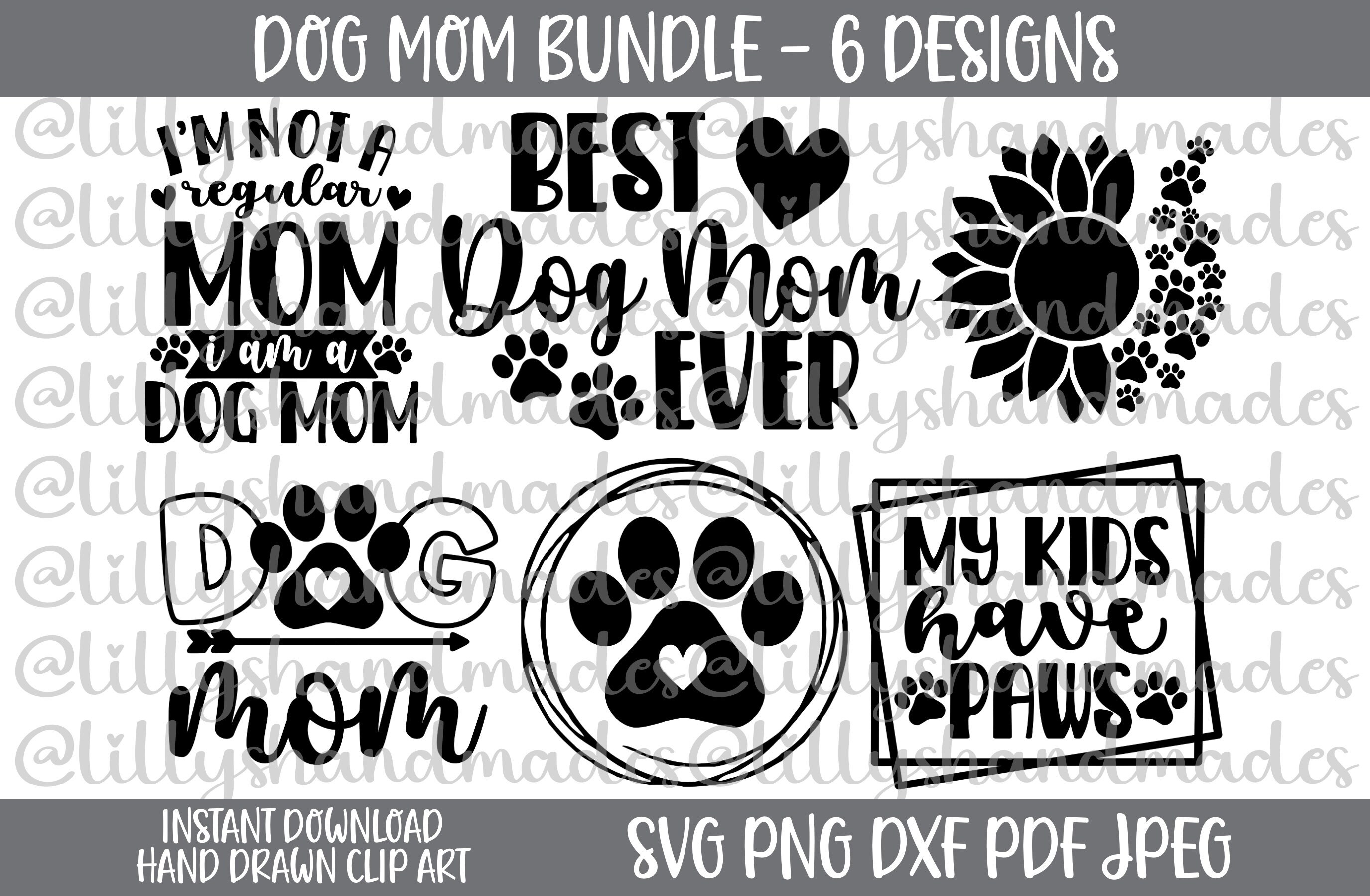 Dog Mom Svg Dog Svg Bundle Dog Sayings Svg Dog Paw Print - Etsy