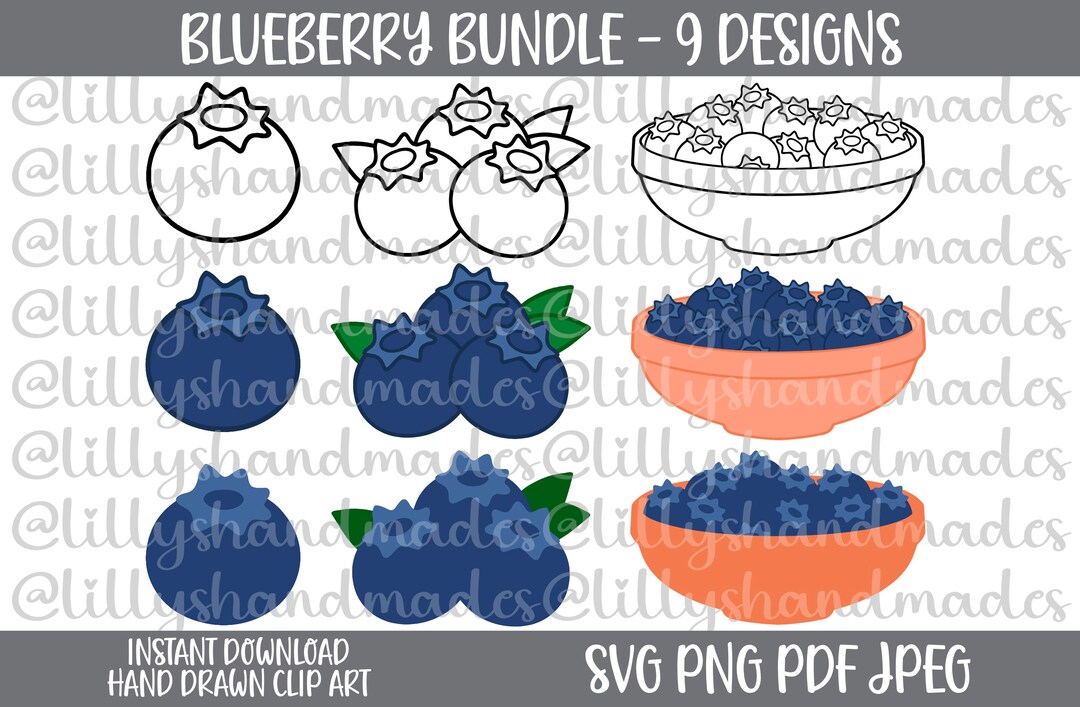 Blueberry Svg Blueberry Png, Blueberry Clipart, Blueberries Svg ...