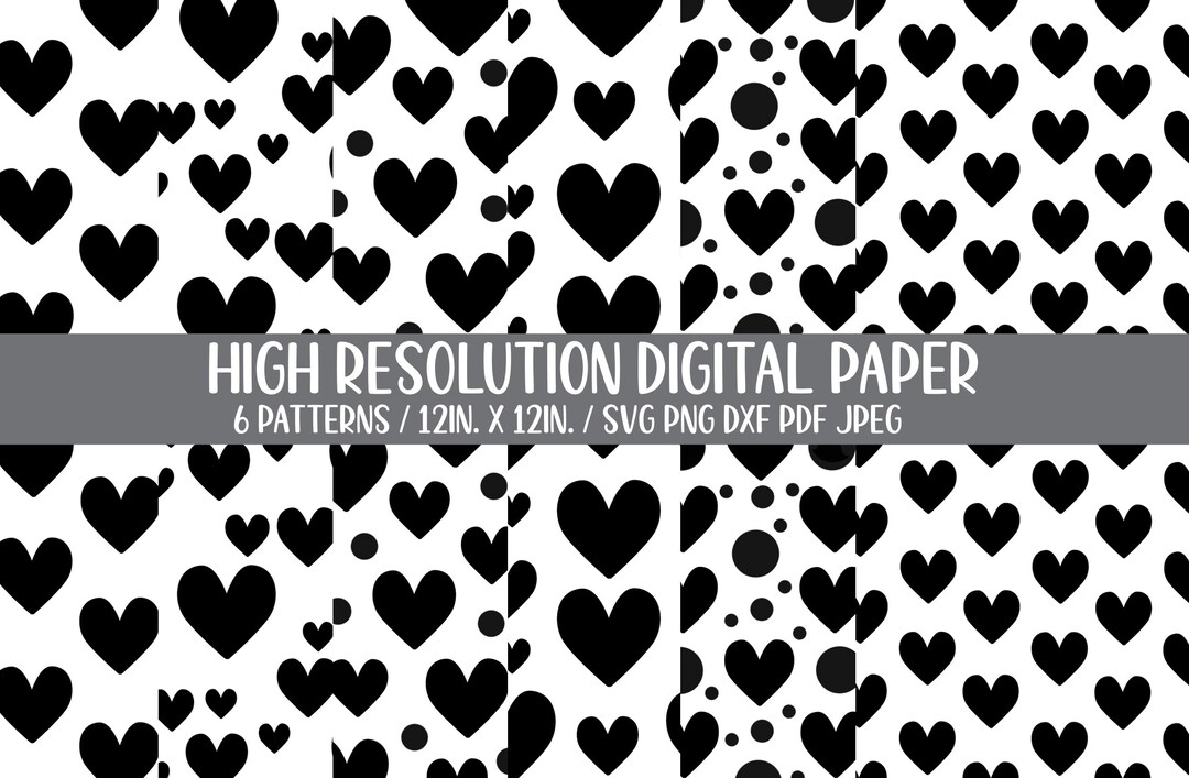 Heart Pattern Svg Bundle Heart Overlay Svg, Heart Background Svg, Heart ...