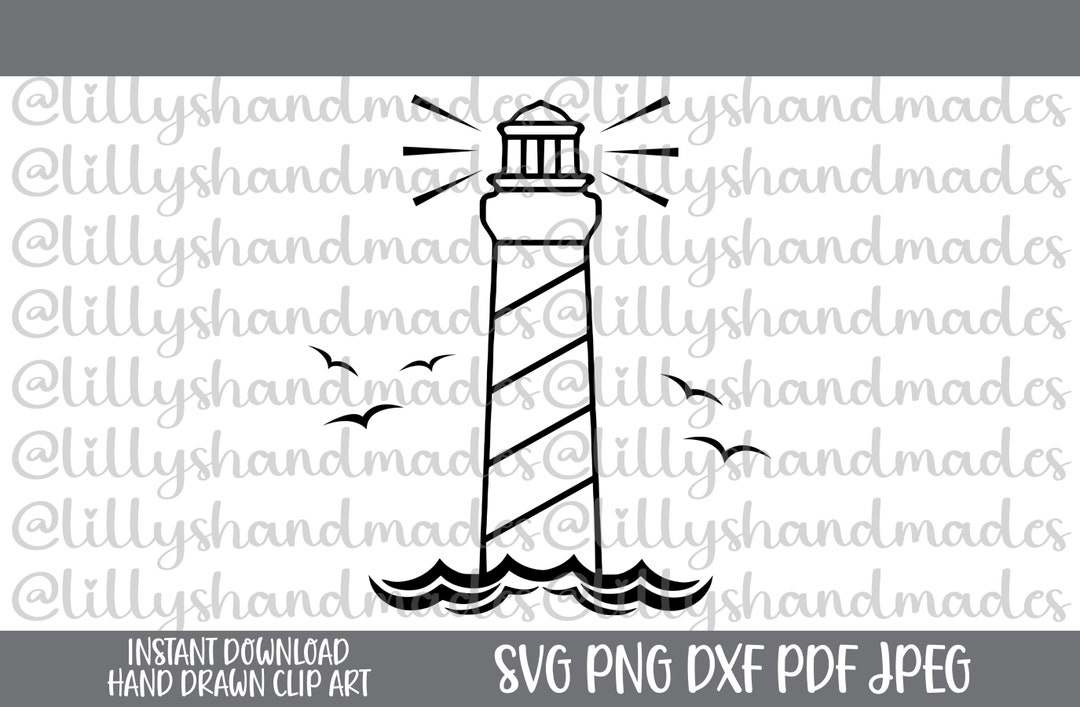 Lighthouse SVG PNG, Nautical Clipart - Etsy