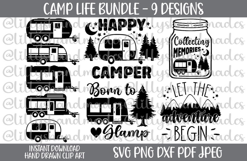 Camping Svg Bundle Happy Camper Svg Bundle Camp Life Svg - Etsy UK